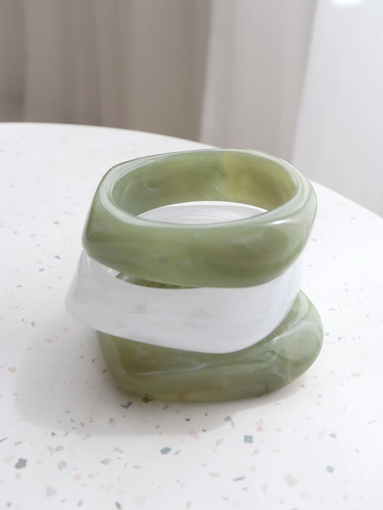 Angular Cuff Bangle - Sage – Lu&Co. Boutique